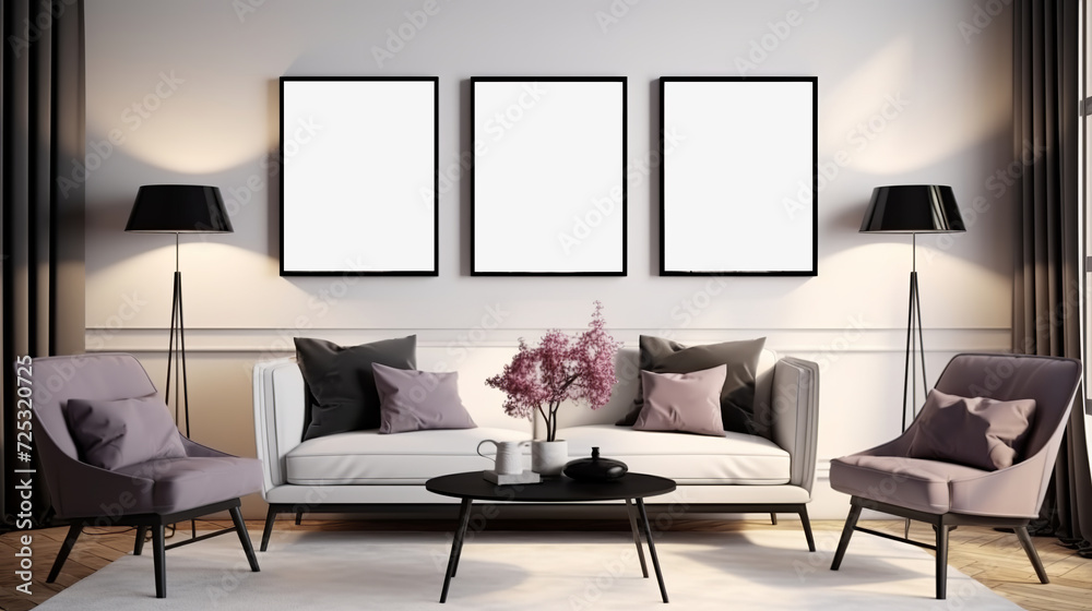 3D mock-up featuring a natural, eco-friendly wooden picture frame ...