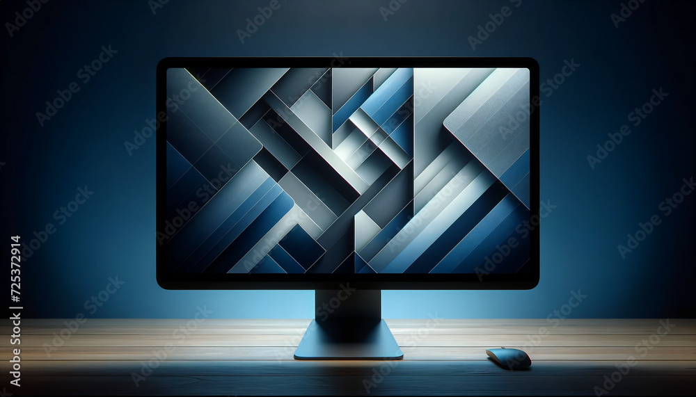 Elegant, modern desktop wallpaper with a minimalist, abstract geometric ...