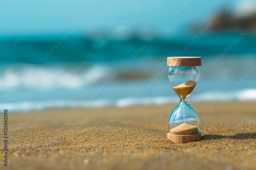 Photo Stock Hourglass With Sand Running, Symbolizing Patience And ...