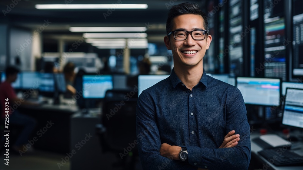 Data engineer optimizing pipelines with a passion for data insights Stock Photo | Adobe Stock