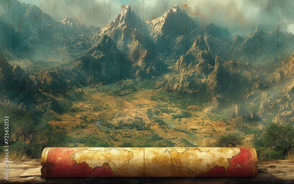 Ilustración de Stock Game Map, Game Board, Top View. Medieval Style ...