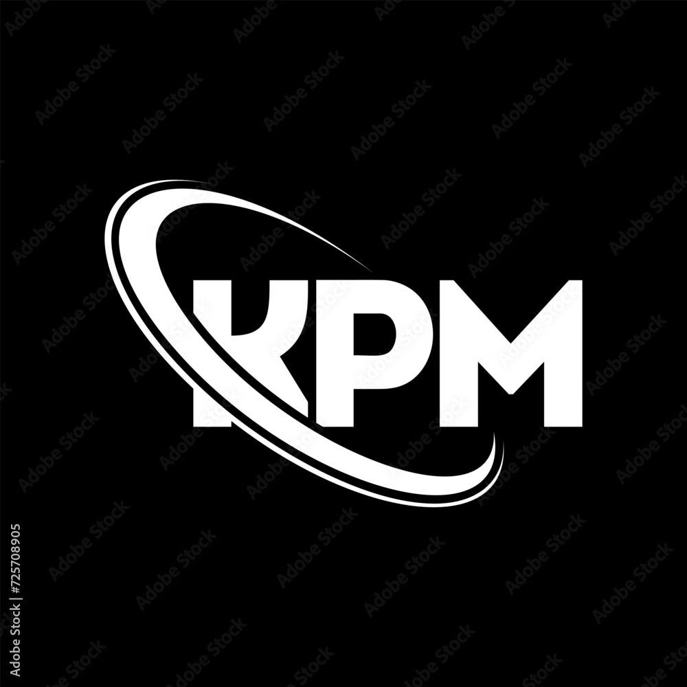 KPM logo. KPM letter. KPM letter logo design. Initials KPM logo linked ...