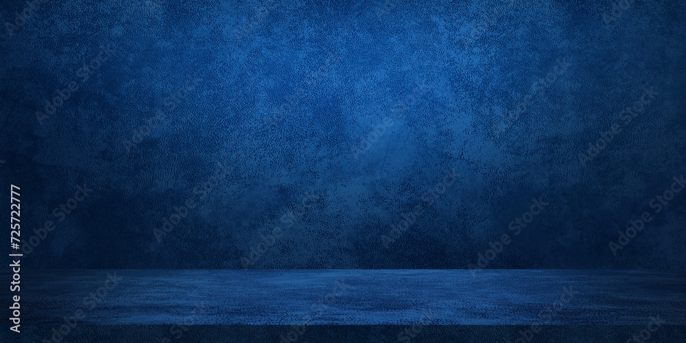 blue navy color studio background with light from above. leather ...