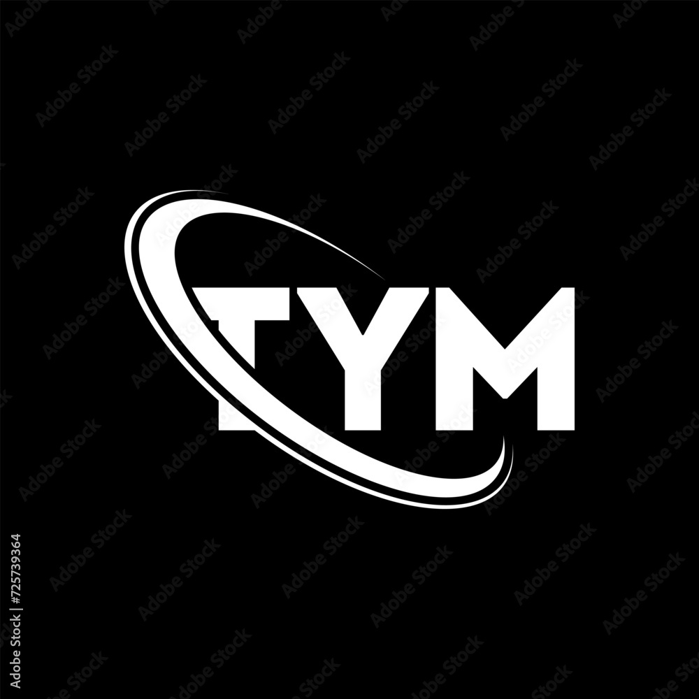 TYM logo. TYM letter. TYM letter logo design. Initials TYM logo linked ...