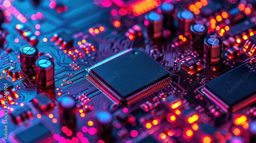 artificial intelligence concept The AI electronic brain is powered by a ...