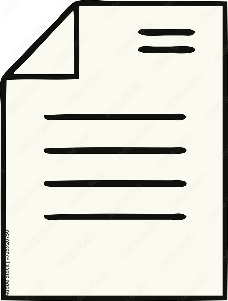 cute cartoon sheet of paper Stock Illustration | Adobe Stock