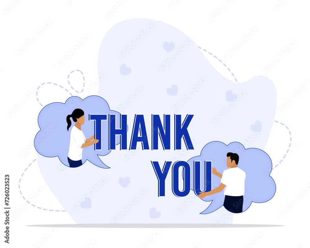 Thank you concept illustration. Suitable for landing page, ui, web, App ...