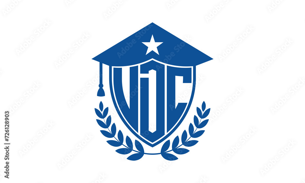 Stock-Vektorgrafik „UDC three letter iconic academic logo design vector ...