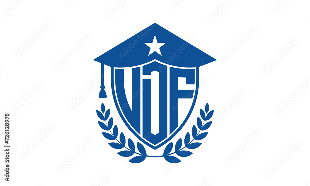 UDF three letter iconic academic logo design vector template. monogram ...