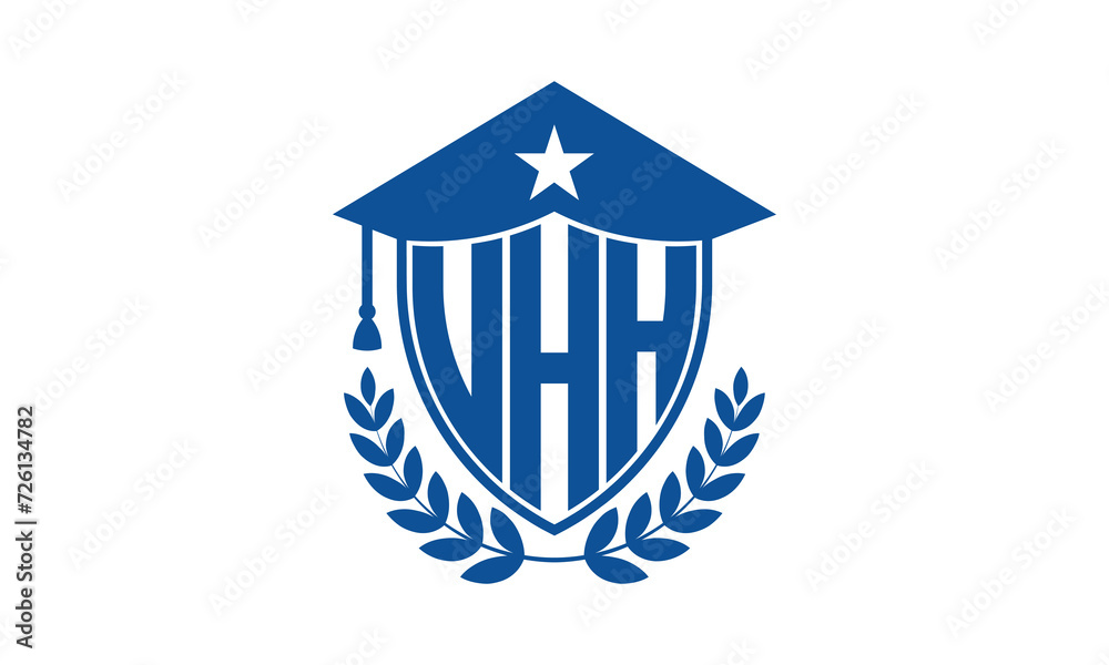 UHH three letter iconic academic logo design vector template. monogram ...