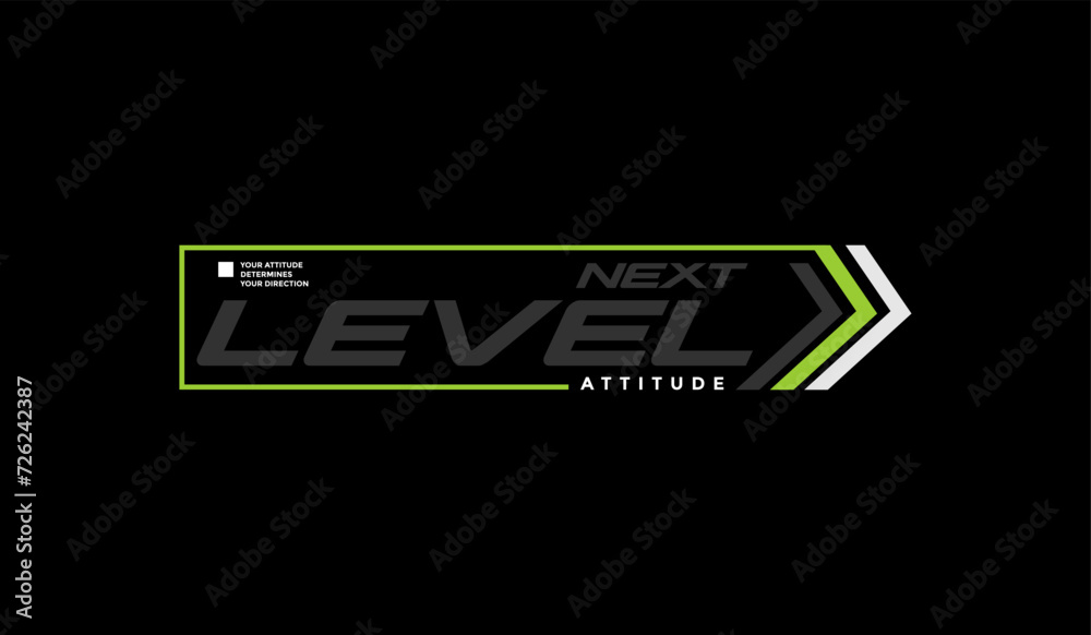 Next level, abstract typography motivational quotes modern design ...