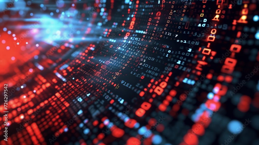 Data Encryption A Visually Striking Image Of Data Streams Transformed Into Intricate Patterns