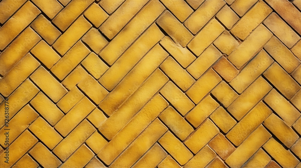 Illustration Stock Pattern with rectangular yellow brick tiles in the ...