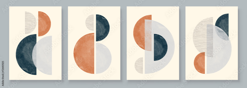 Boho Wall Art Set 3 or 4 Pieces of Posters Abstract Boho Rainbow Prints ...