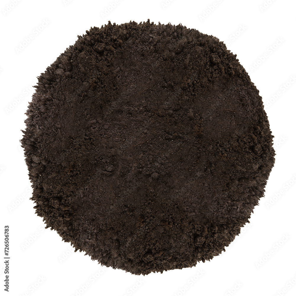 Soil patch texture isolated on a transparent background. Earth Day ...