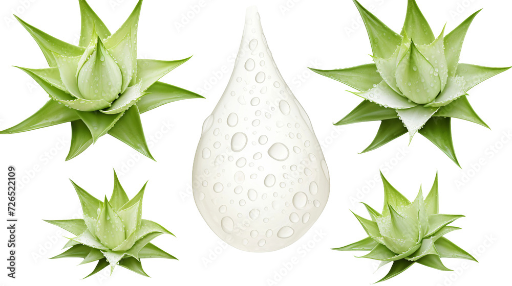 Aloe Vera Collection: Beautiful 3D Digital Art Set with Isolated Plants ...