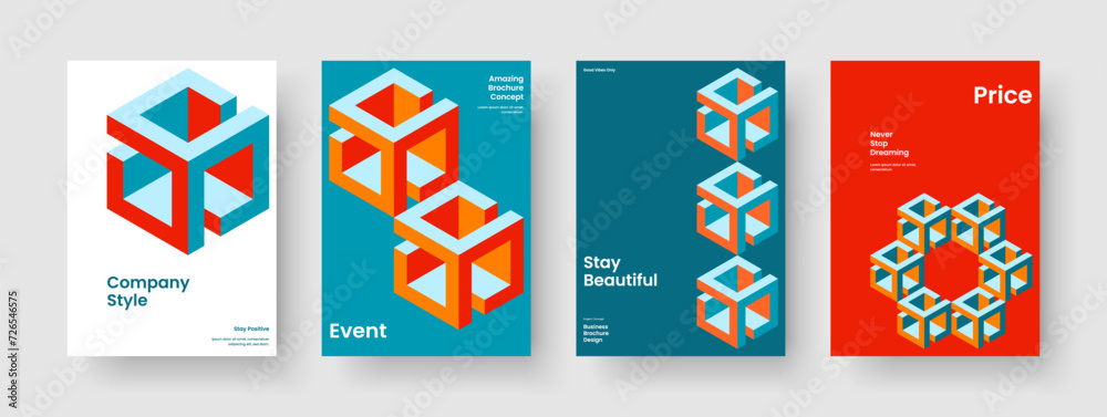 Geometric Flyer Layout. Creative Poster Design. Isolated Report ...