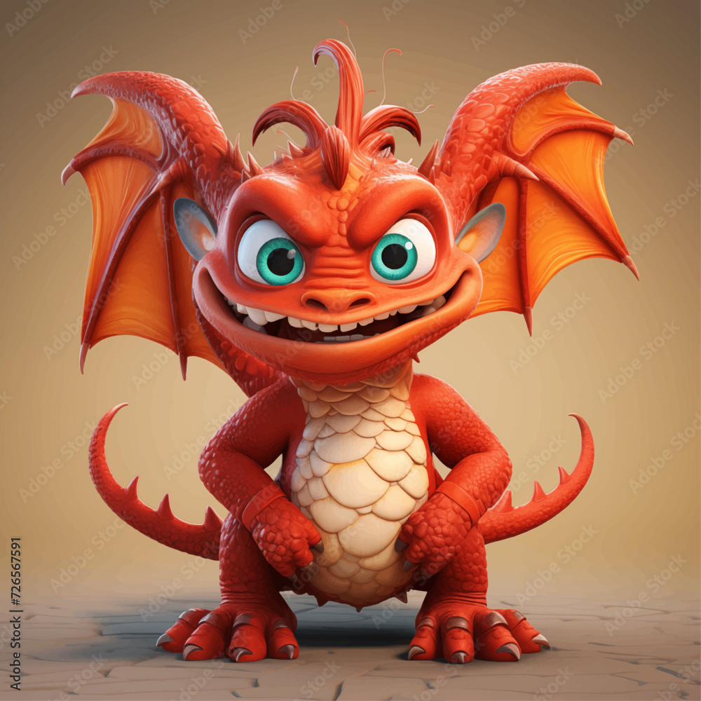 cute chibi chinese dragon for chinese new year 2024, chinese lucky ...