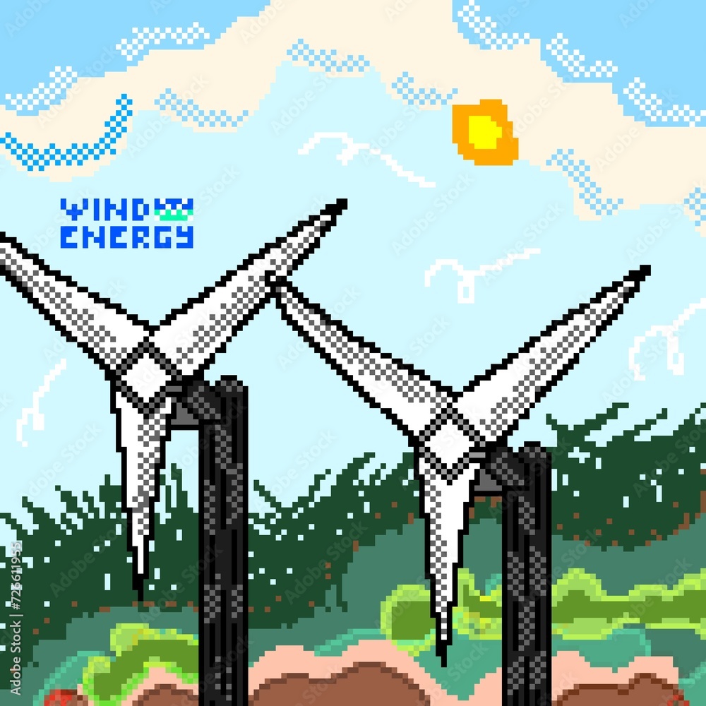 Wind power generator turbines installed in hilly areas, I made this ...