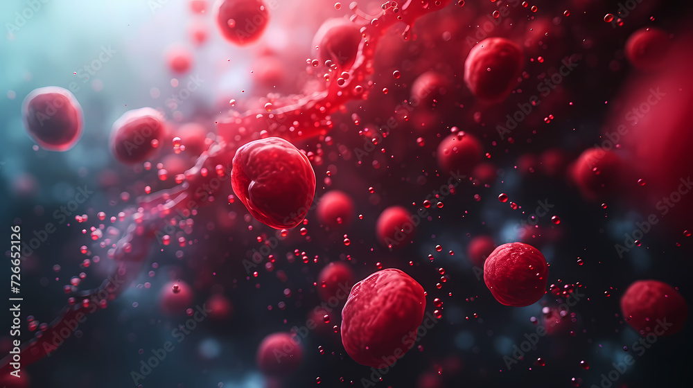 Blood cell red 3d background vein flow platelet wave cancer medicine ...