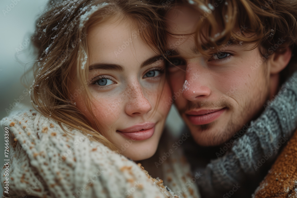 A film photo of a couple in a spontaneous, intimate moment, showcasing ...