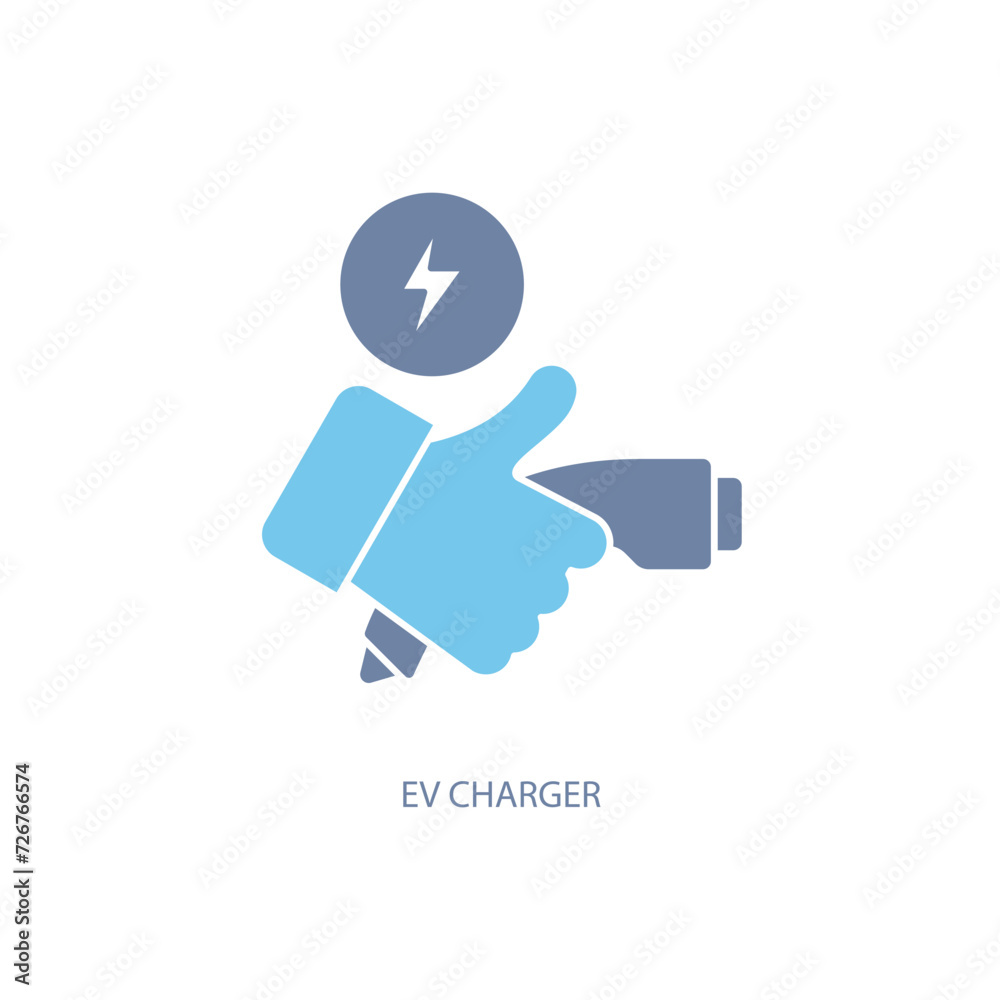 ev charger concept line icon. Simple element illustration. ev charger ...