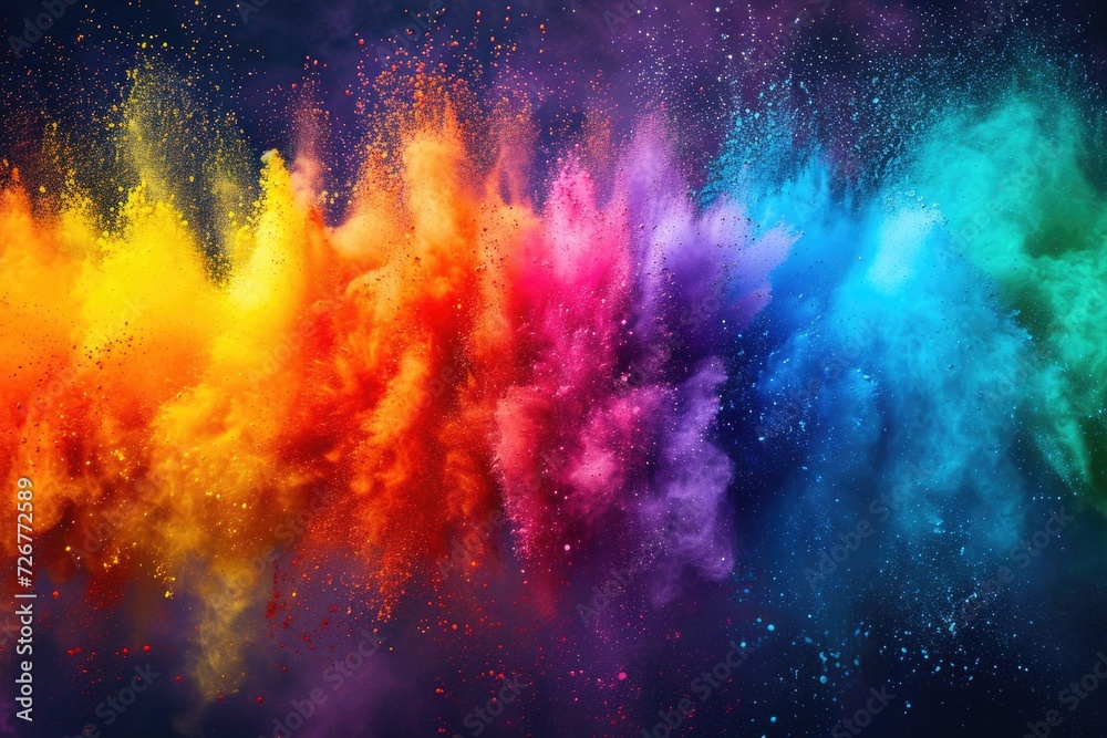 A mesmerizing abstract representation of an explosive powder burst ...
