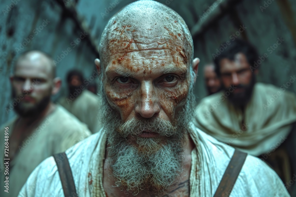 Men serving their time in prison behind bars Stock Illustration | Adobe Stock