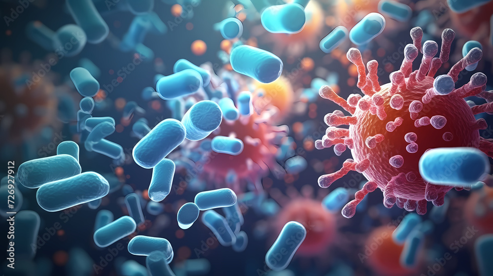 Macroscopic observation of organisms bacteria and cells and viruses ...