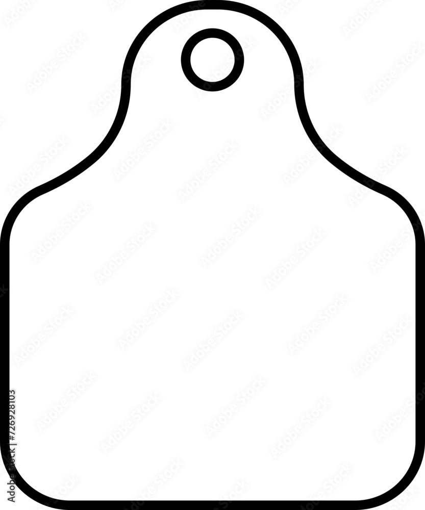 Cow Tag icon. Ear tag sign beefs symbol. Ear tag for cattle. Black ...