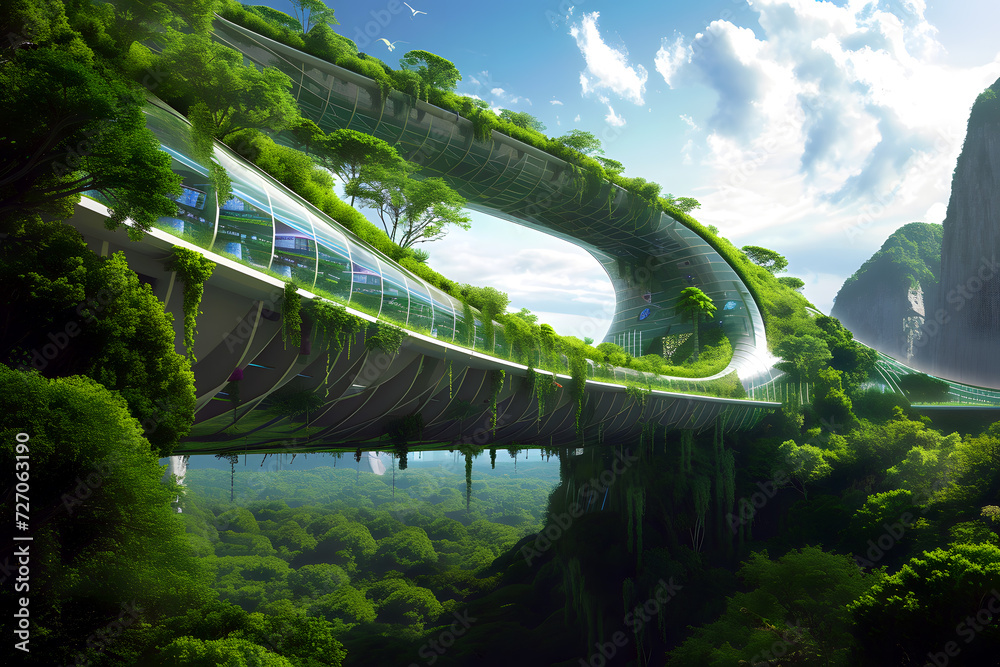 Abstract conceptual of Eco-Friendly Sustainability with Modern ...