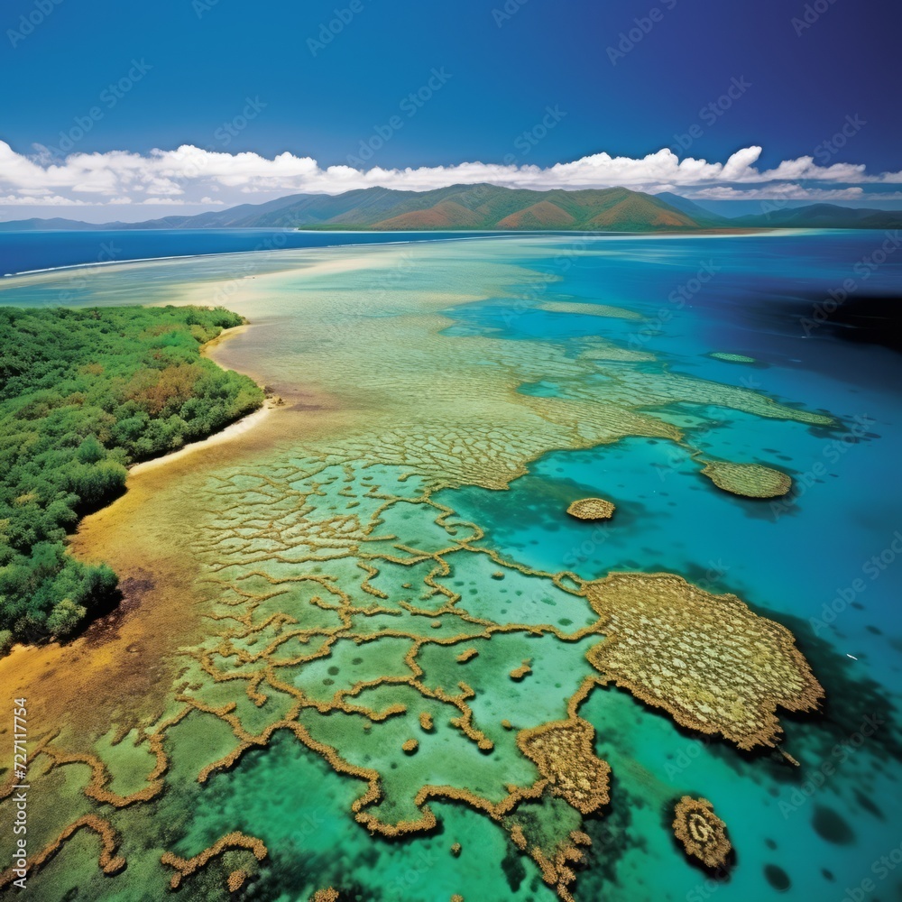 Stock-Illustration „Great Barrier Reef. Big coral reef in Australia ...