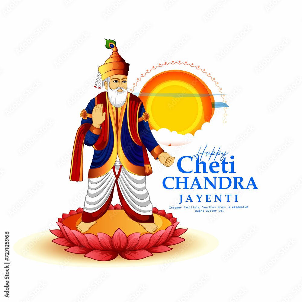 Cheti Chand is a festival that marks the beginning of the Lunar Hindu New Year Vector graphic ...