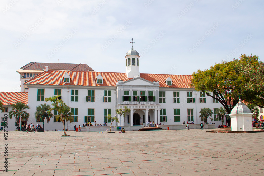 Jakarta History Museum in Fatahillah Square in Kota Tua, the old town ...