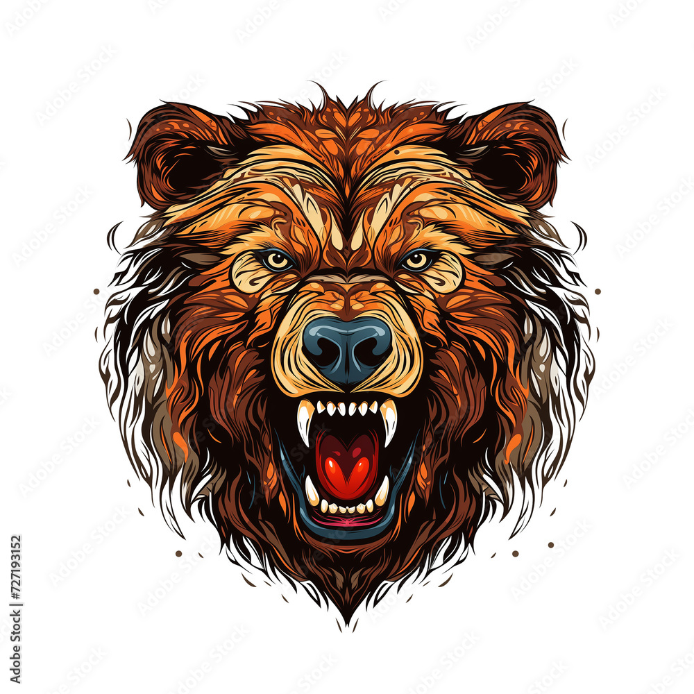 Wilderness power captured in vector art. Fuel designs with fierce bear ...