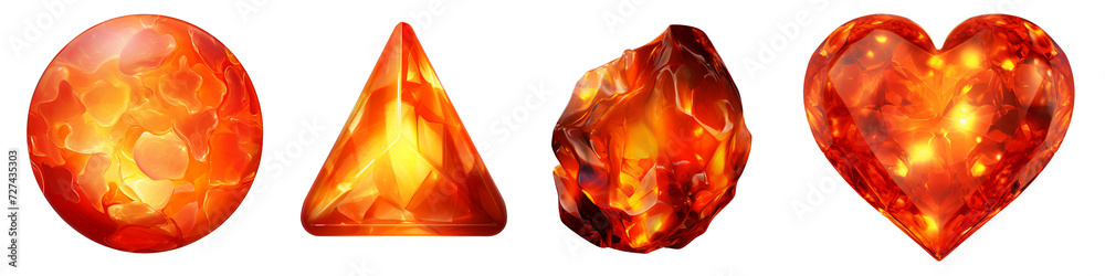 Fire Opal clipart collection, vector, icons isolated on transparent ...