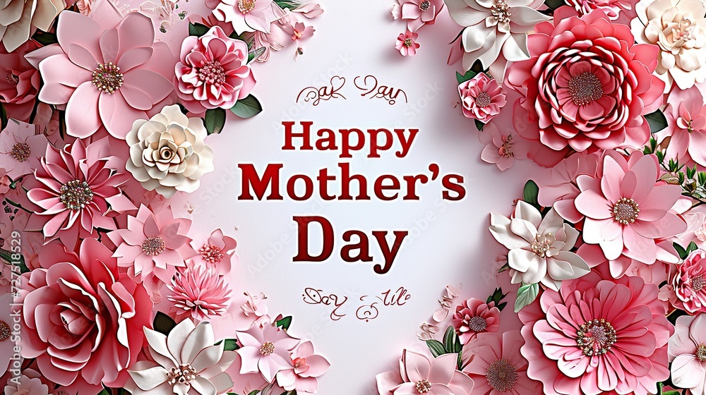 Happy Mothers Day Words Beautiful And Tender Bouquet Of Flowers In The