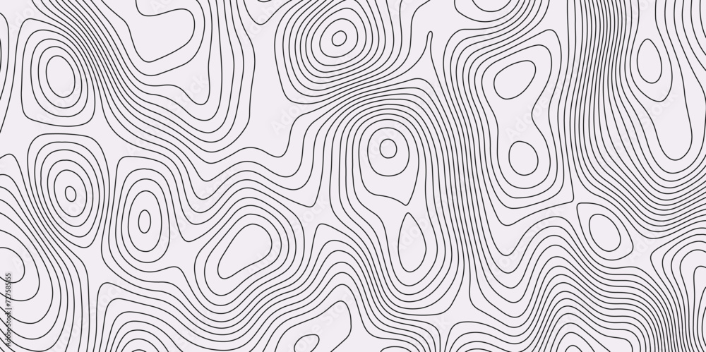 Map in Contour Line Light topographic topo contour map. And Ocean ...