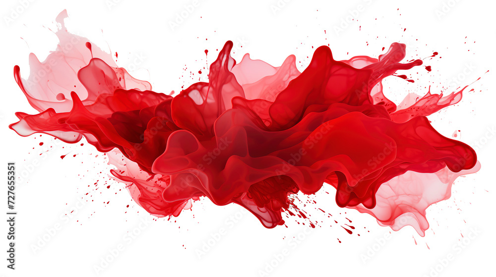 red splash paint stain on transparent background Stock Illustration ...