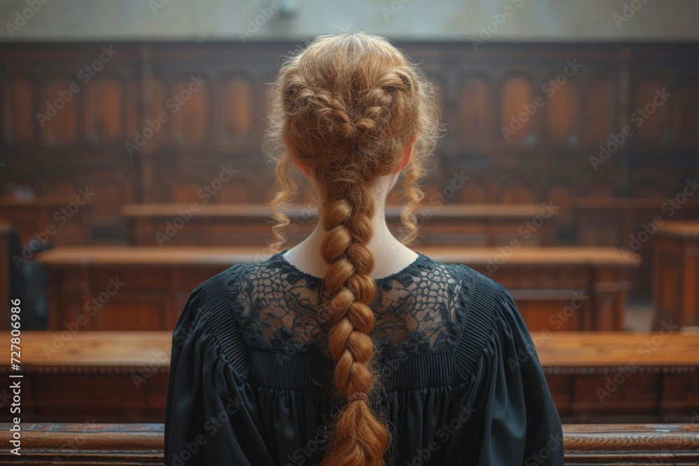 A female judge presiding over a courtroom, symbolizing the crucial role ...