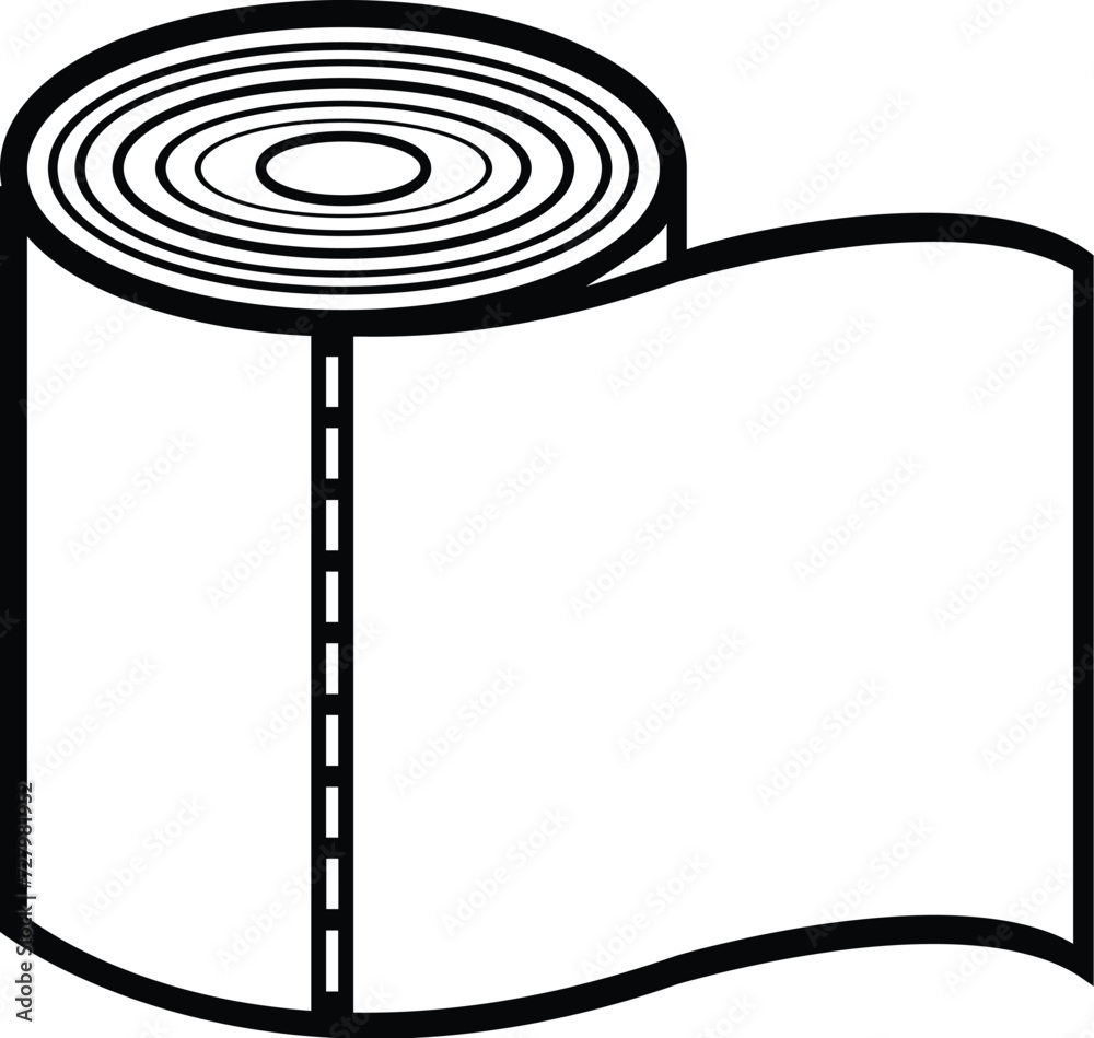 Vector de Stock Tissue paper role - Toilet paper outline | Adobe Stock