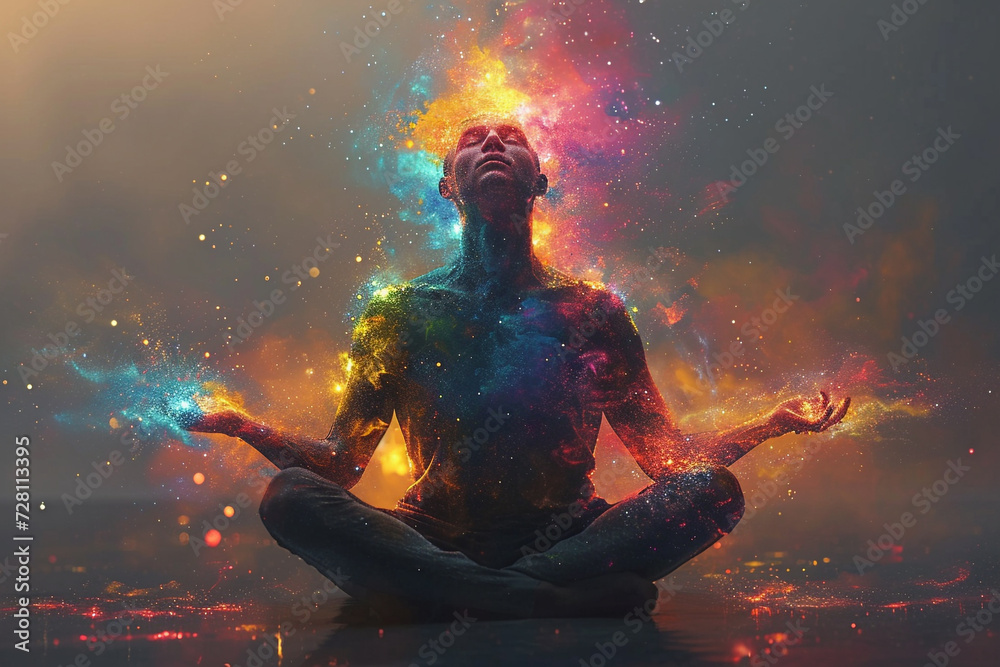 Illustration Stock International yoga day. system of psychopractice, a ...