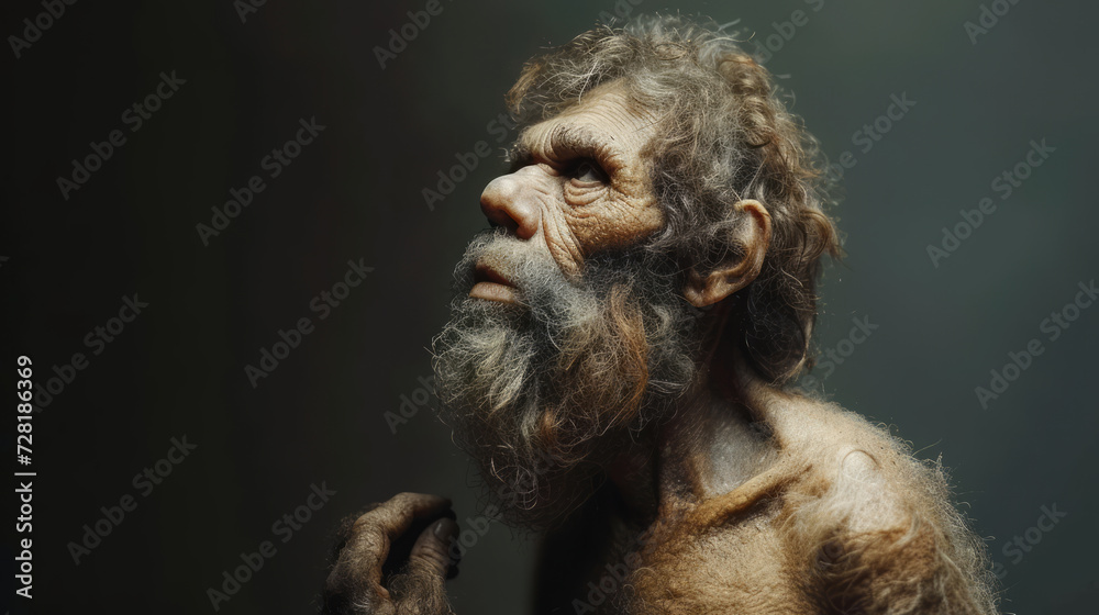 Neanderthal prehistoric caveman. Stock Illustration | Adobe Stock
