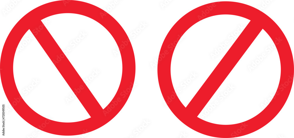 Red sign, not allowed sign, warning sign. Vector illustration Stock ...