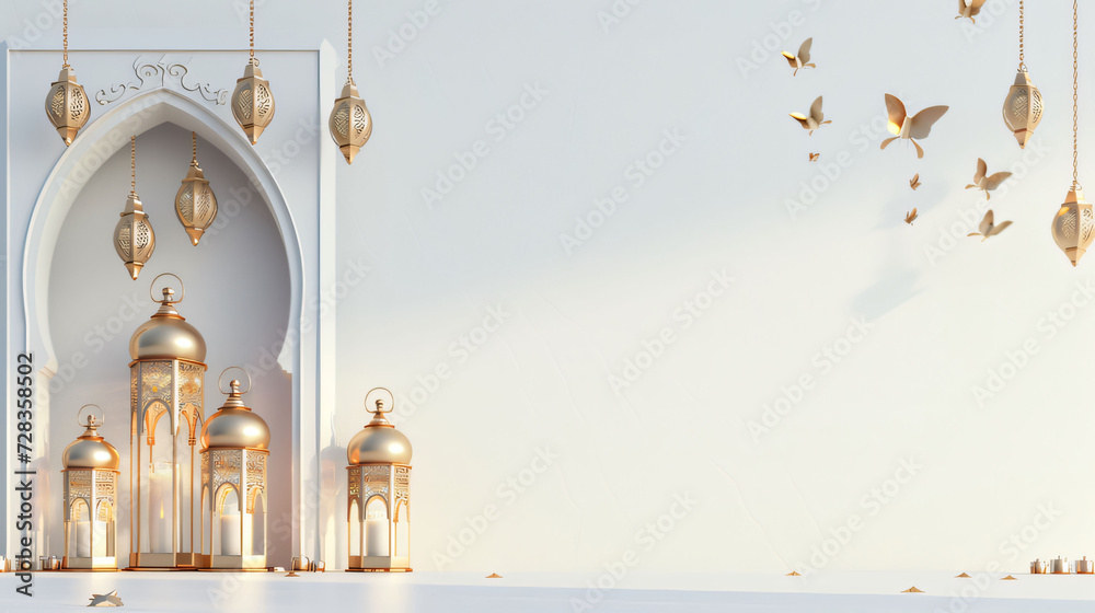 Ramadan cartoon themed background with perfect coloring, Ramadan and ...