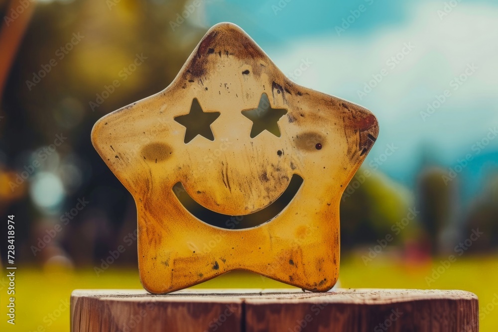 Ilustración de Stock Blessed emoticon verbal expression star ratings ...