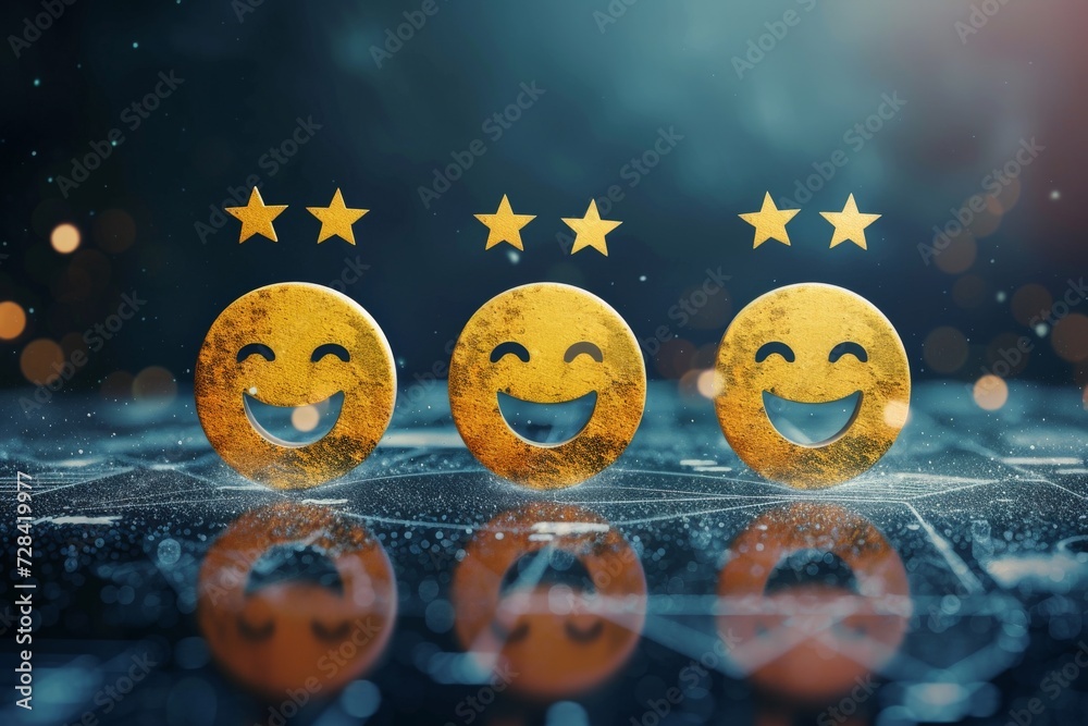 Ilustración de Stock Blessed emoticon verbal expression star ratings ...