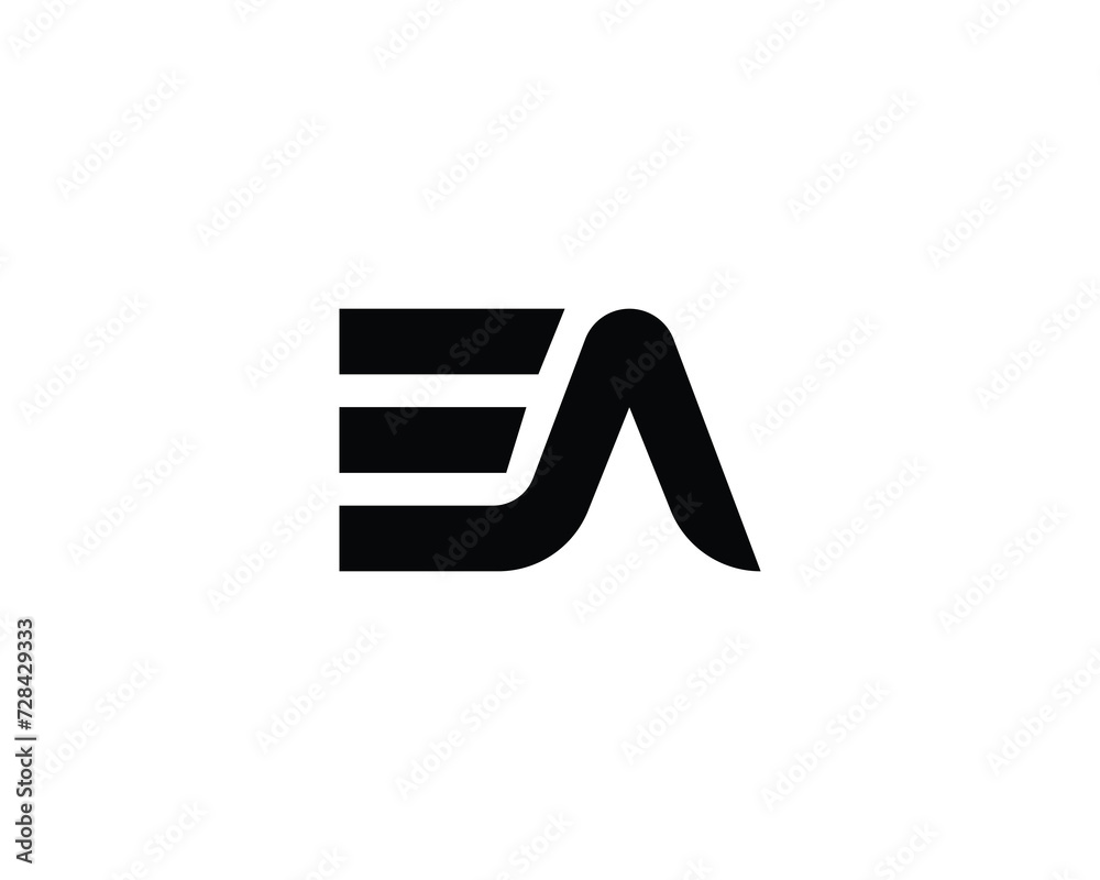 Vetor EA logo design vector template do Stock | Adobe Stock