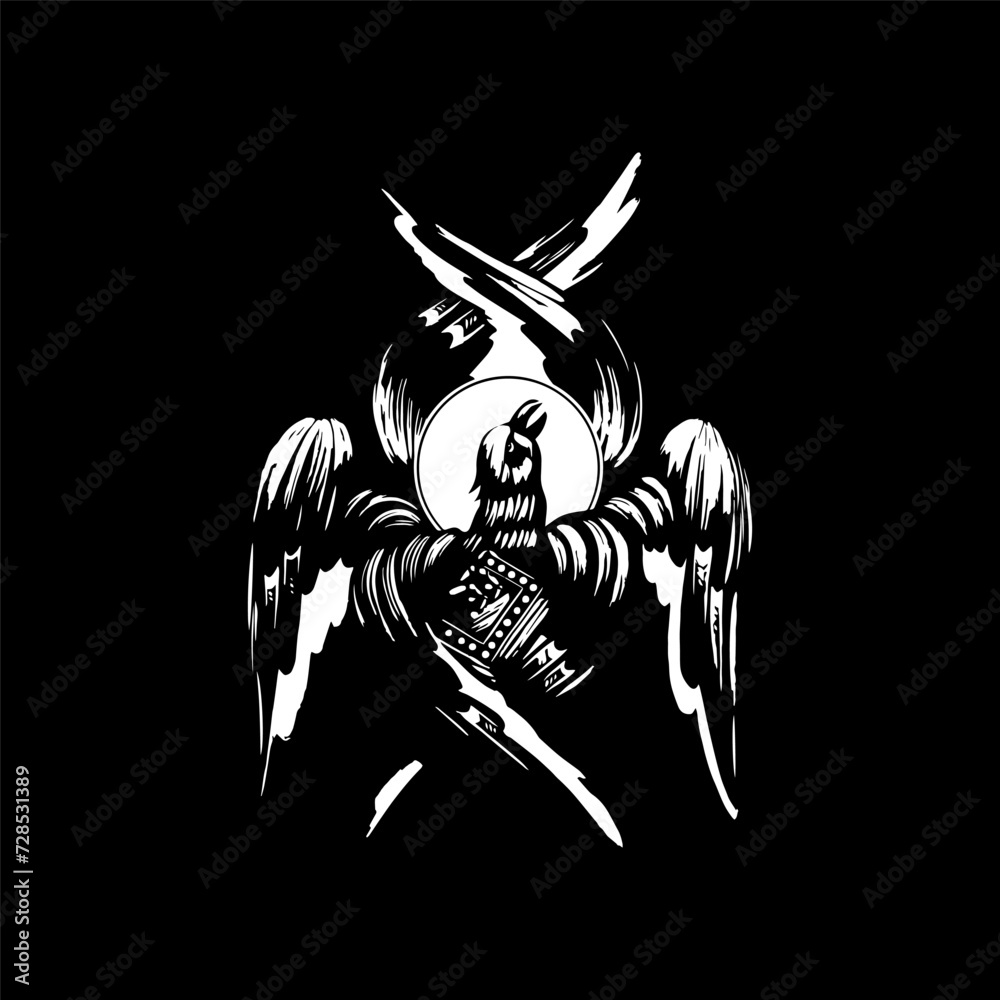 Stock-Vektorgrafik „Traditional orthodox image of Bird symbol Saint ...