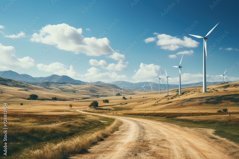 Winds of Change: Windmills Turbines Dot the Natural Landscape ...